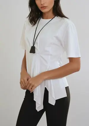 SISTERLY Lise Asymmetric Drape Top