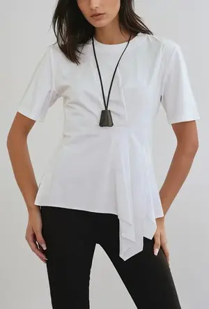 SISTERLY Lise Asymmetric Drape Top