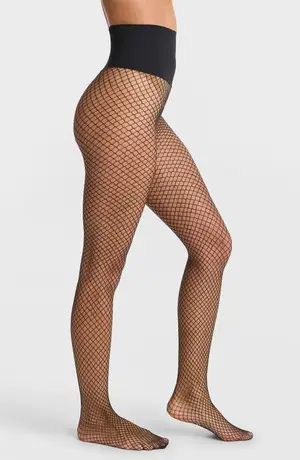 Commando Glitter Fishnet Tights - Black Sparkle