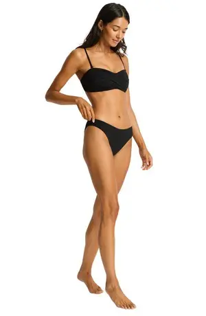 SEA LEVEL Essentials Edit Mid Bikini Bottoms - Black