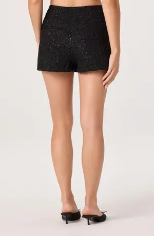 Astr The Label Metallic Tweed Mini Skort