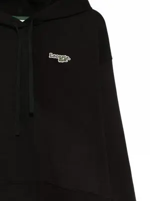 Lacoste Drawstring Hooded Sweatshirt - Black