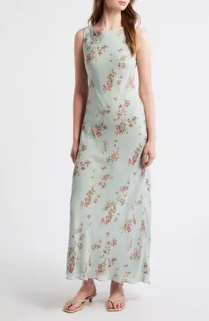REFORMATION Prescott Floral Column Maxi Dress - Dama