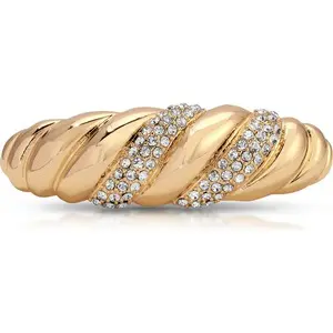 Ettika Pave Croissant Barrette - Gold