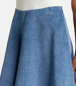 Altuzarra Varda Denim Midi Skirt - Blue
