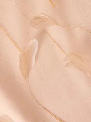 JIL SANDER Feather-embellished Layered Knitted-silk Midi Dress - Pink