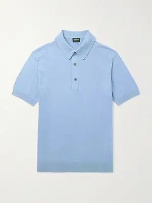 Zegna Slim Fit Polos For Men