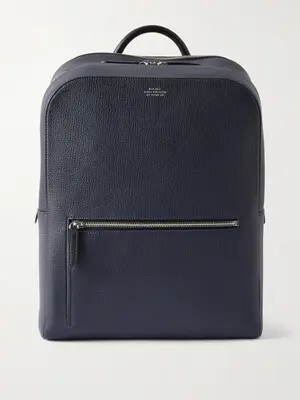 Smythson Ludlow Full-grain Leather Backpack - Blue