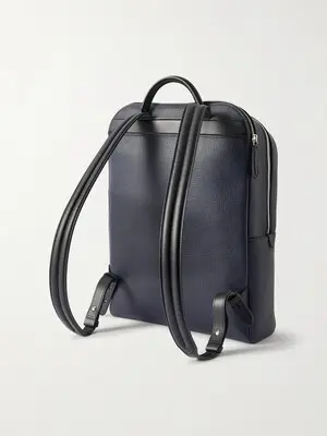 Smythson Ludlow Full-grain Leather Backpack - Blue