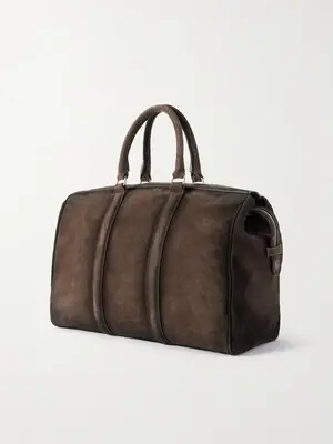 Officine Creative Quentin 009 Airbrushed Suede Weekend Bag - Brown