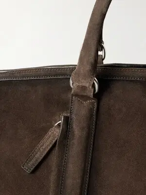 Officine Creative Quentin 009 Airbrushed Suede Weekend Bag - Brown