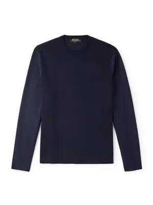 Loro Piana Breia Wish® Wool And Cashmere-blend Sweater - Blue