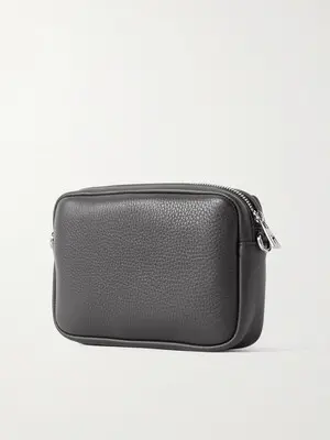 Loewe Pebble Full-grain Leather Messenger Bag - Gray