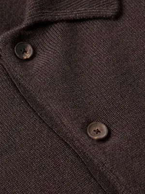 Mr P. Cashmere Polo Sweater - Brown
