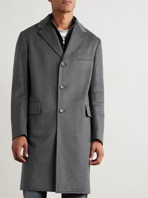 SLOWEAR Incotex Montedoro Brushed Wool-blend Coat
