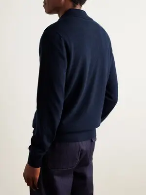 Mr P. Cliff Cashmere Polo Shirt - Blue