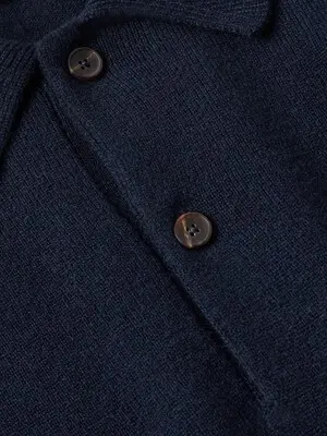 Mr P. Cliff Cashmere Polo Shirt - Blue