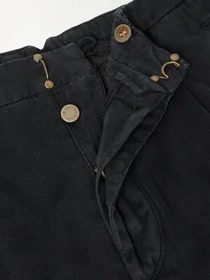 SLOWEAR Incotex Blue Division Straight-leg Twill Trousers - Black