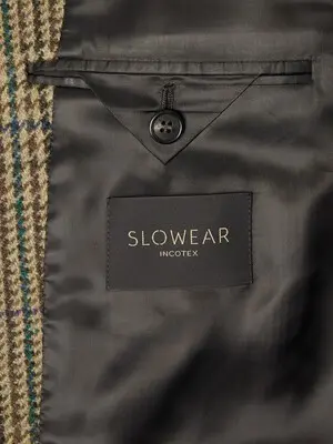 SLOWEAR Incotex Prince Of Wales Checked Wool Blazer