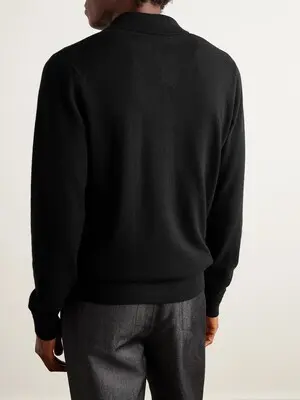 Mr P. Cliff Cashmere Polo Shirt - Black