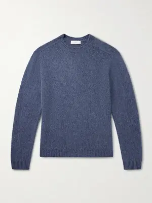 Boglioli Slim-fit Wool And Cashmere-blend Sweater - Blue