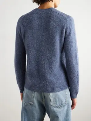 Boglioli Slim-fit Wool And Cashmere-blend Sweater - Blue