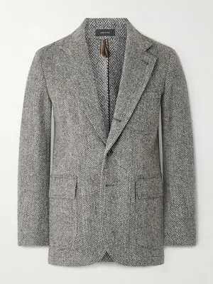 Men's Gray Tweed Blazers