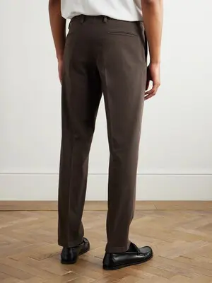 Boglioli Tapered Cotton-blend Twill Trousers