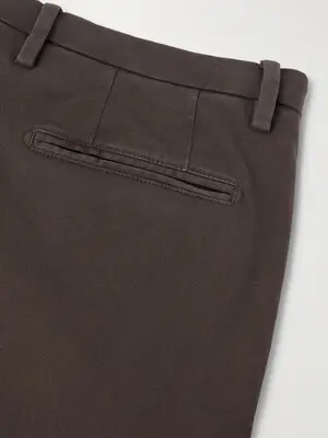 Boglioli Tapered Cotton-blend Twill Trousers