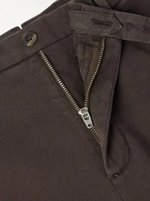 Boglioli Tapered Cotton-blend Twill Trousers