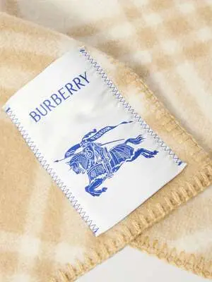 Burberry Checked Wool-fleece Scarf - Beige