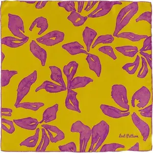 LOST PATTERN "tropical Bliss" Silk Bandana Scarf Golden Hour