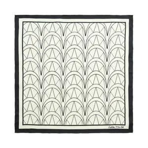 LOST PATTERN Chrysler" Silk Bandana Scarf - Deco Ivory