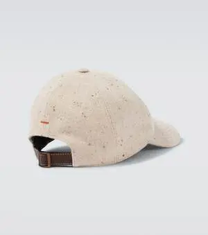 Brunello Cucinelli Herringbone Wool And Cashmere Baseball Cap