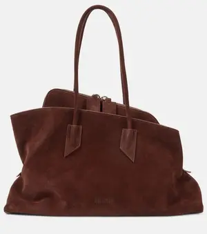 Attico La Passeggiata Medium Suede Tote Bag - Brown
