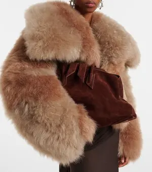 Attico La Passeggiata Suede Tote Bag - Brown