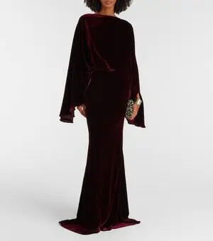 TALLER MARMO Musidora Draped Velvet Gown