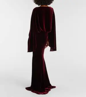TALLER MARMO Musidora Draped Velvet Gown