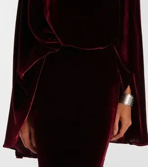 TALLER MARMO Musidora Draped Velvet Gown