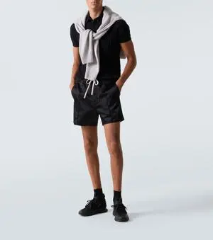 TOM FORD Jago Leather-trimmed Sneakers - Black
