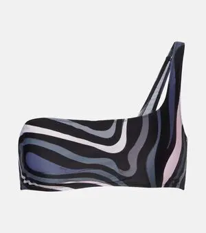 Emilio Pucci Marmo Bikini Top - Black