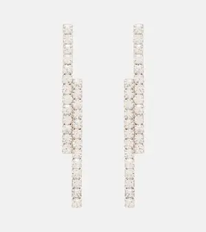 JENNIFER BEHR Gwen Crystal-embellished Drop Earrings - Silver