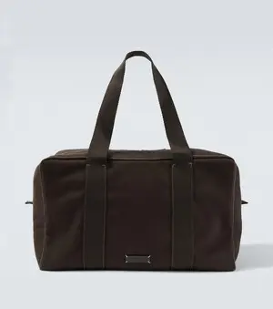 THE ROW Sisal Canvas Duffel Bag - Brown