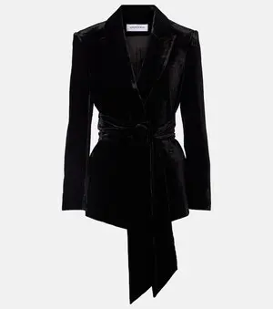 Veronica Beard Issel Velvet Blazer - Black