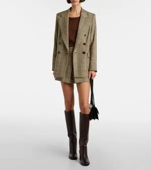 Veronica Beard Rhys Houndstooth Double-breasted Blazer