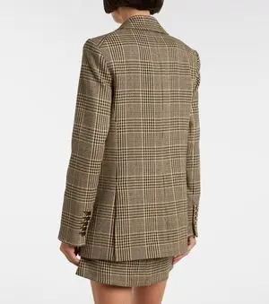 Veronica Beard Rhys Houndstooth Double-breasted Blazer