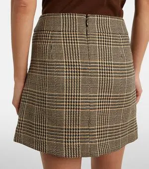 Veronica Beard Pavaline Houndstooth Miniskirt