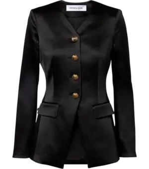 Veronica Beard Cynthia Satin Blazer - Black