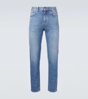 Zegna High-rise Straight Jeans - Blue