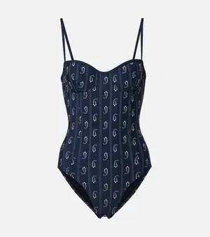 Tory Burch Printed One-piece Swimsuit - Blue